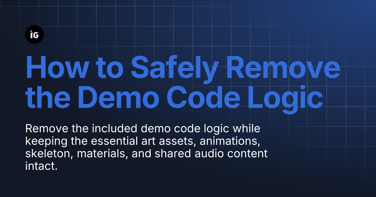 How to Safely Remove the Demo Code Logic | Tactical FPS Animation Packs ...